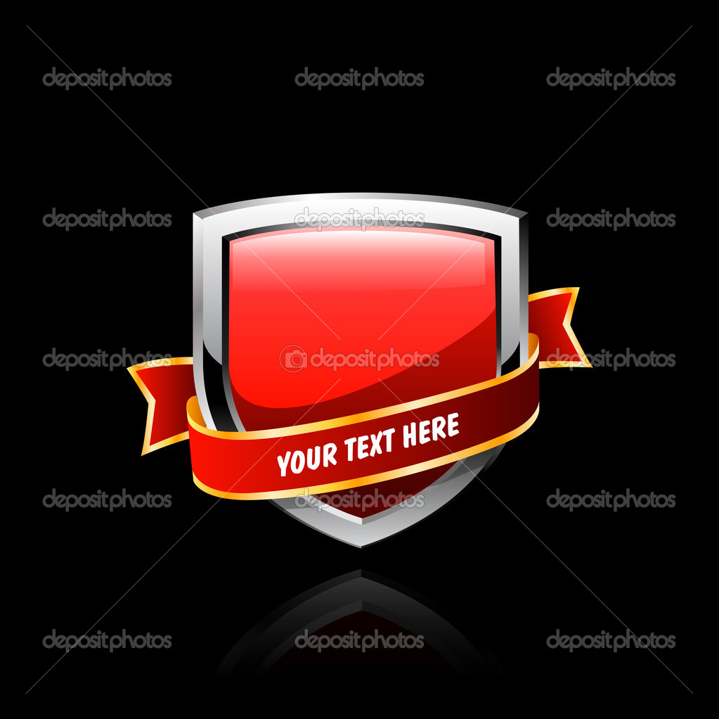 Red shield. vector Stock Vector Image by ©pokomeda #27081465
