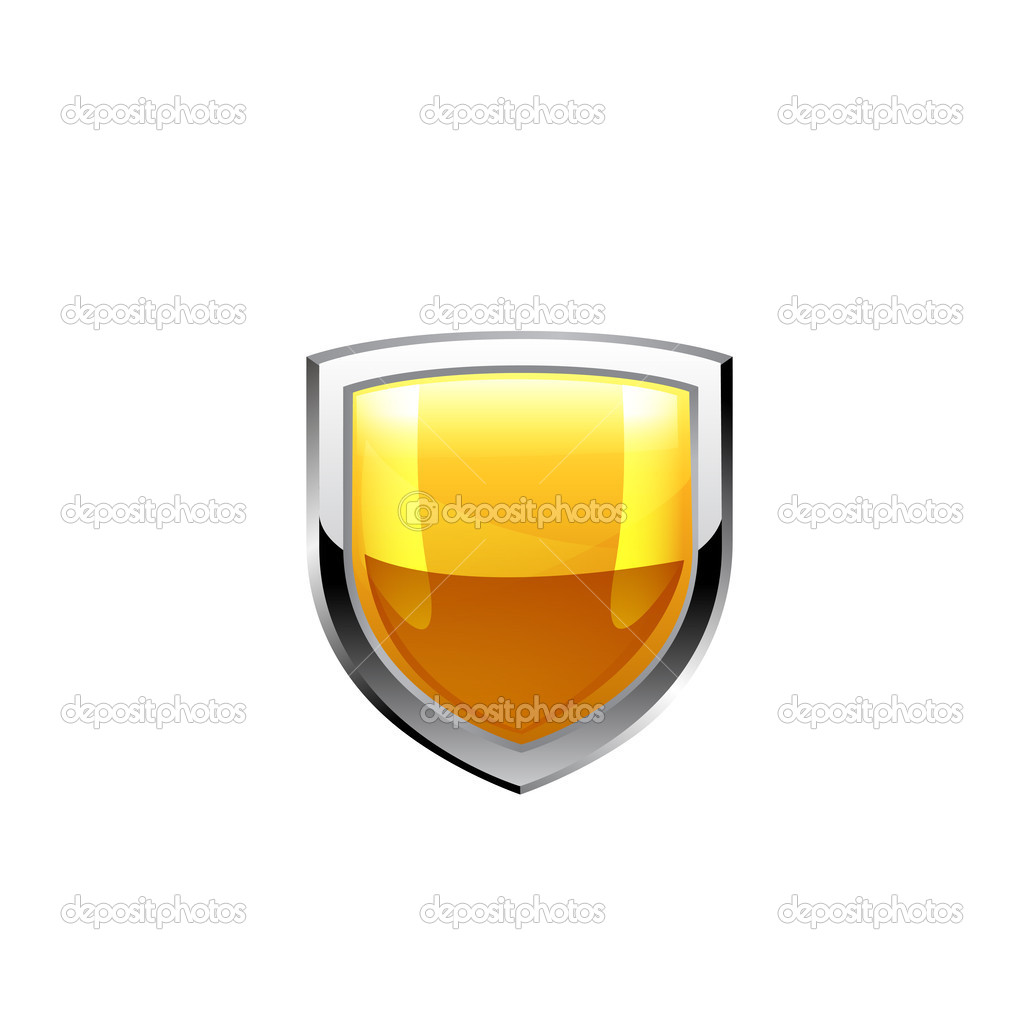 Yellow shield. vector Stock Vector Image by ©pokomeda #27081479