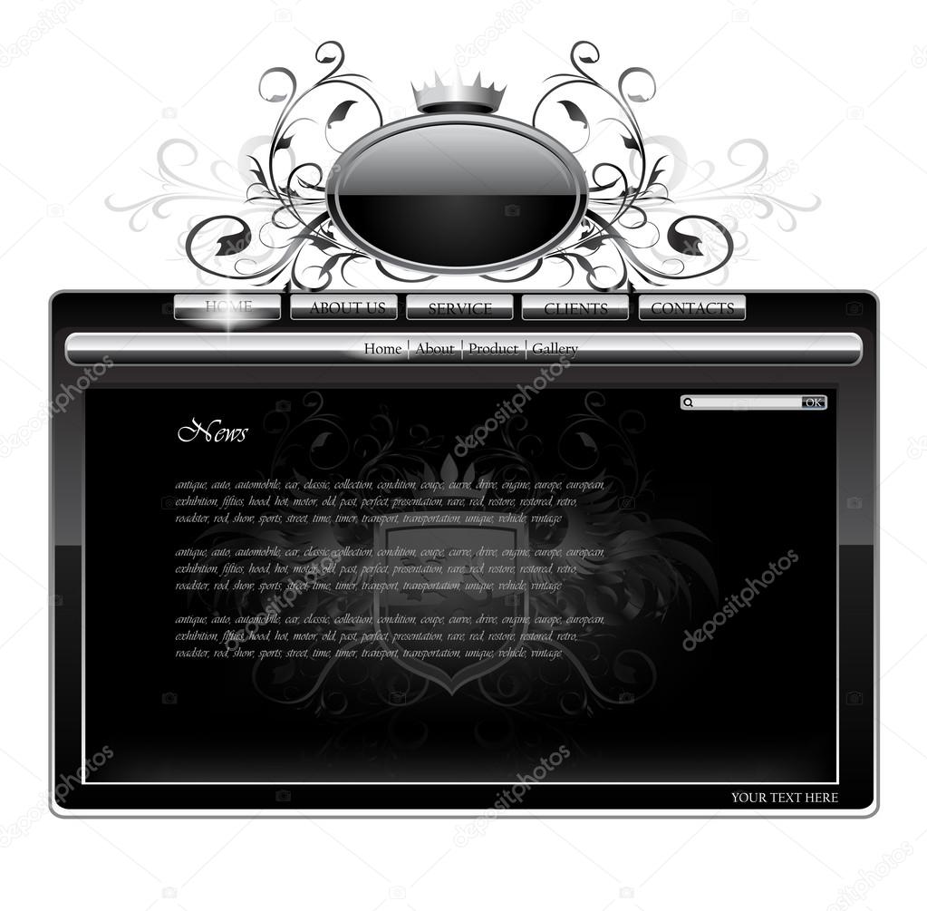 Editable website template Stock Vector by ©pokomeda 27081513 Editable website template Stock Vector by ©pokomeda 27081513