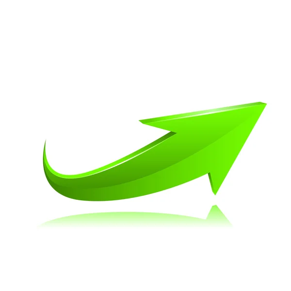 Imágenes: una flecha verde | flecha verde. Vector — Vector de stock ...