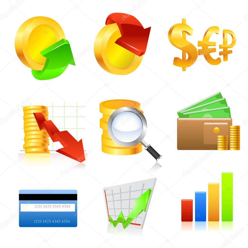 Finance signs. vector Stock Vector Image by ©pokomeda #27488397