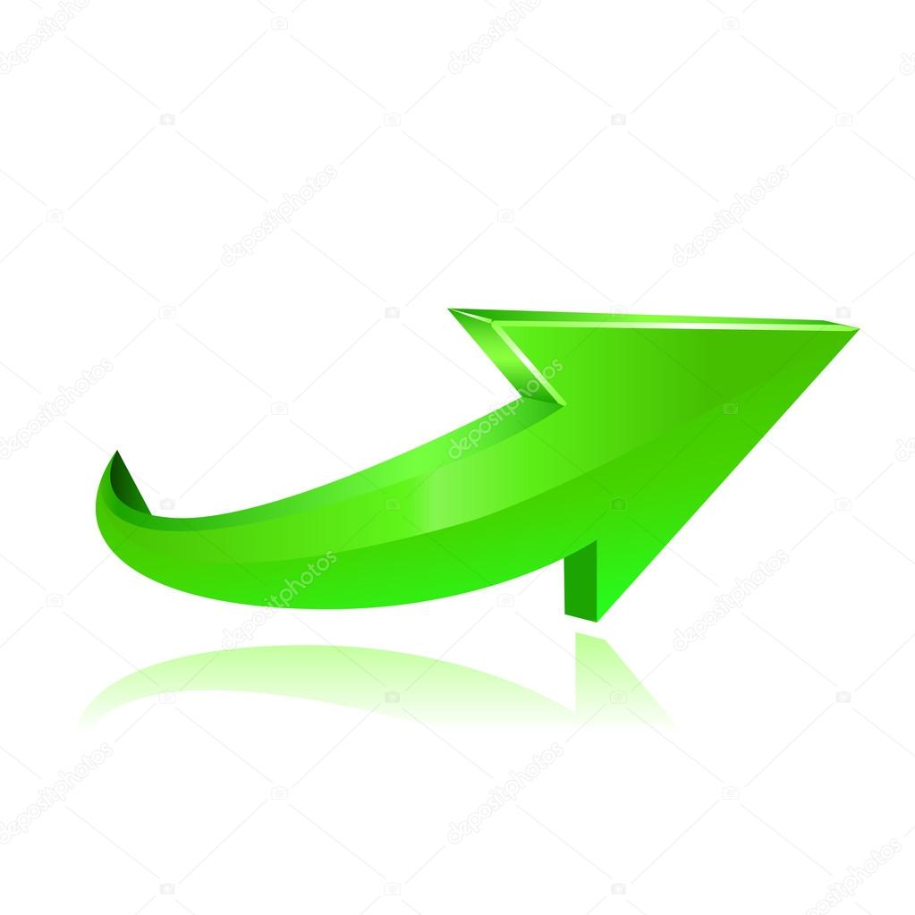 Imágenes: una flecha verde | flecha verde. Vector — Vector de stock ...