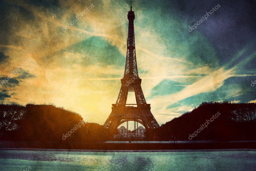 Eiffel Tower in Paris, Fance in retro style. Stock Photo by ©Photocreo ... Eiffel Tower in Paris, Fance in retro style. Stock Photo by ©Photocreo ...