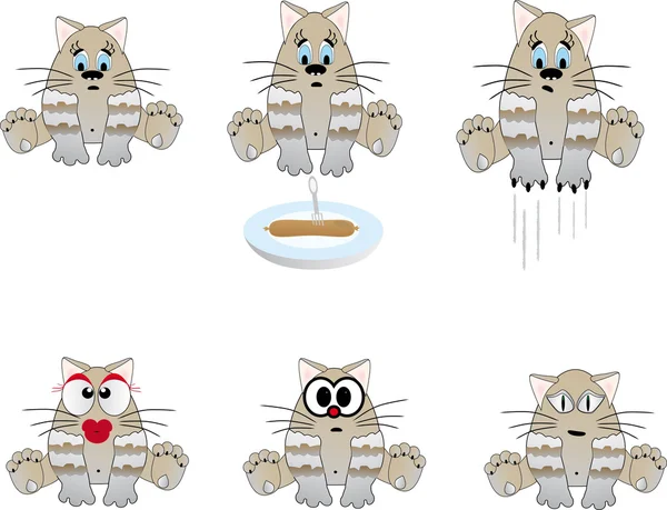 Funny Cats. Vector illustration Stock Vector Image by ©tinypapillon ...