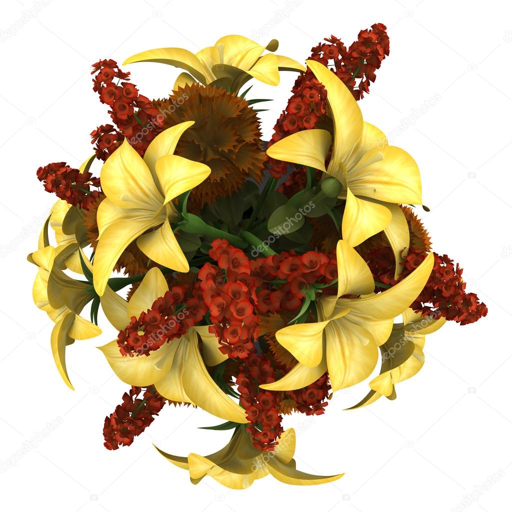 Flowers Vase Top View