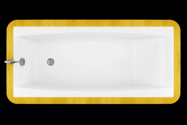Top view of modern round bathtub isolated on white background Stock ...