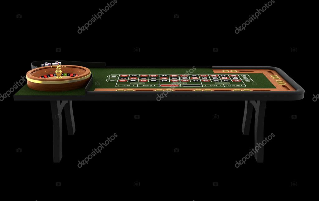 Roulette table isolated on black background Stock Illustration by ...