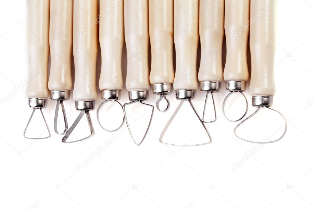 Artists sculpting tools isolated on white background Stock Photo by ...