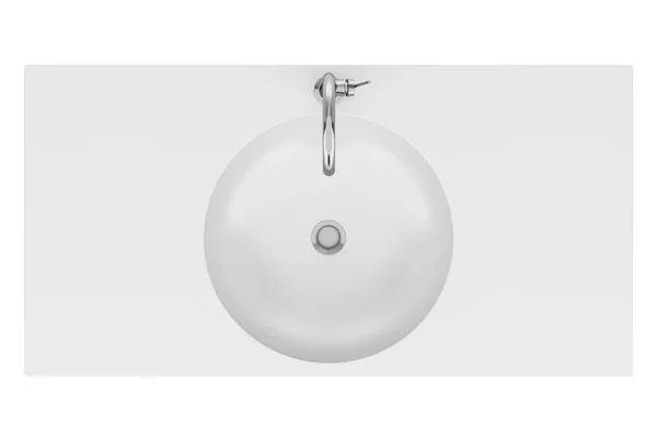 Top view of double ceramic bathroom sink isolated on black backg ⬇ ...