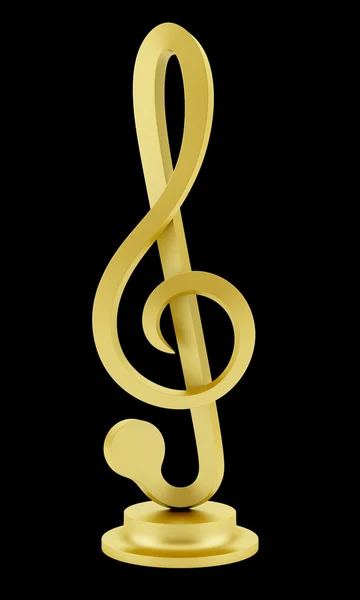 Golden treble clef isolated on gray background Stock Photo by ©tiler84 ...