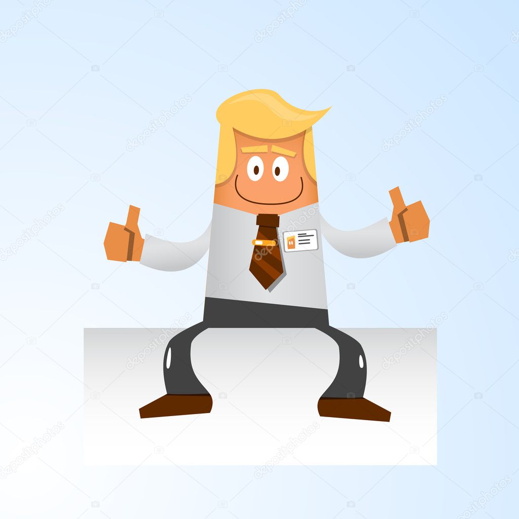 Happy office manager — Stock Vector © Alekksall #21588613