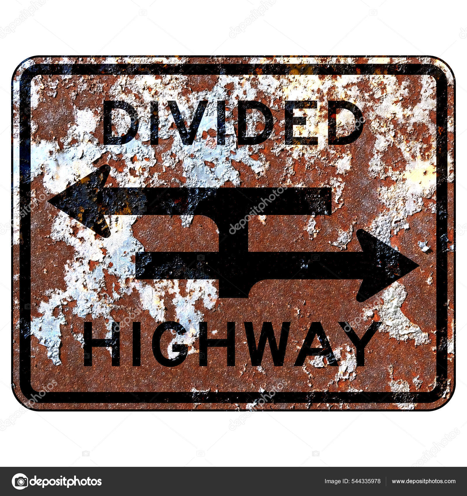 Divided Highway Sign