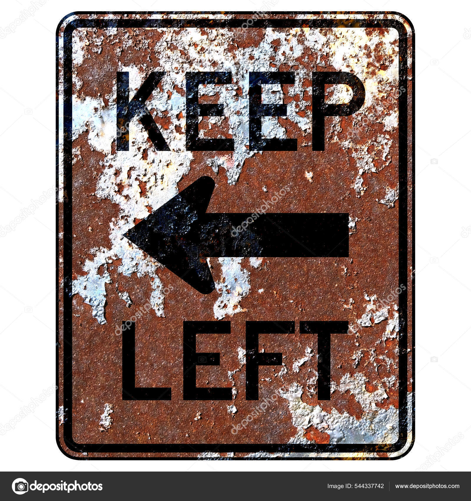 Keep Left Road Sign