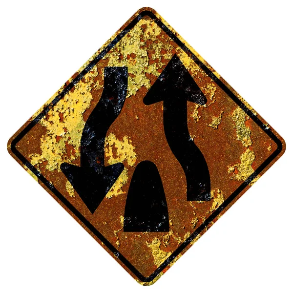 End Divided Highway Sign
