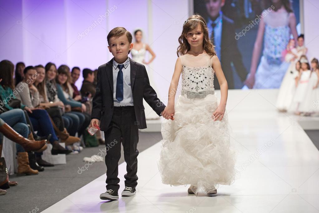 Children models dressed as bride and groom – Stock Editorial Photo ...