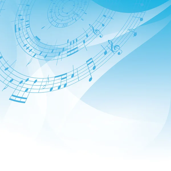 Light blue abstract vector background - music notes — Stock Vector ...