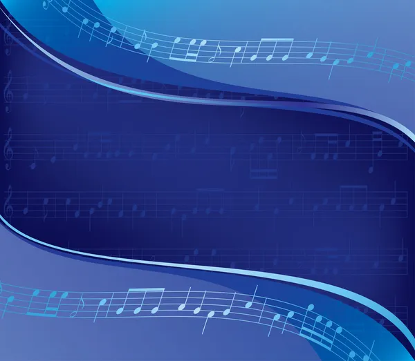 Music vector background - blue flyer Stock Vector by ©pavalena 32871609