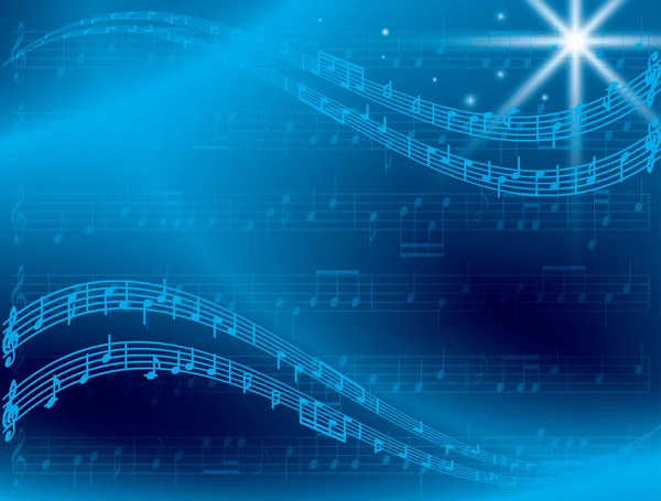 Blue music background Vector Art Stock Images | Depositphotos