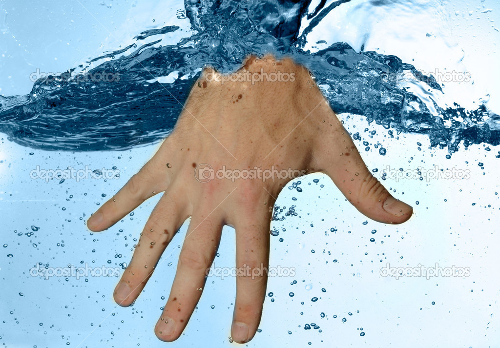 Human hand in water Stock Photo by ©silverjohn 16333325