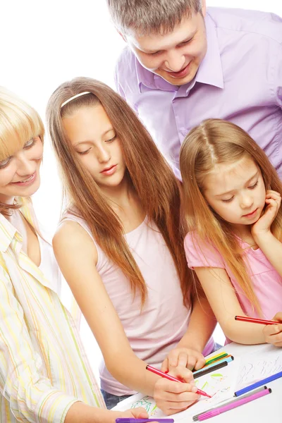 Nice family drawing Stock Photo by ©juice_team 27502369