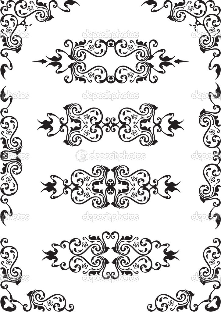 Set of design elements Stock Vector by ©buravtsoff 26741881