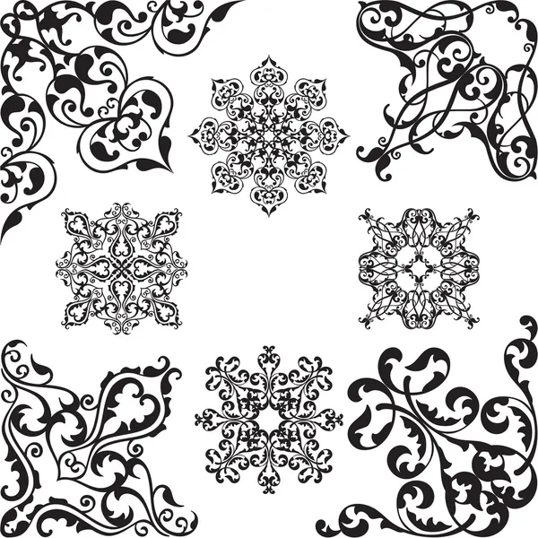 Corner elements set Stock Vector Image by ©buravtsoff #8992418