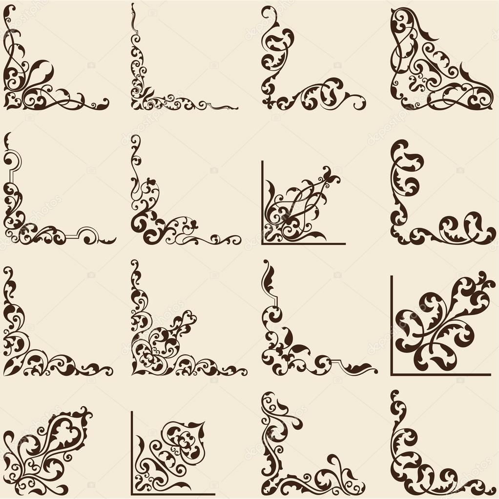 Victorian old book cornerset Stock Vector by ©buravtsoff 51529591