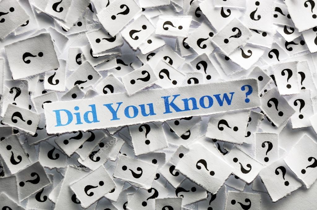 Did you know ? — Stock Photo © ivosar #43203763