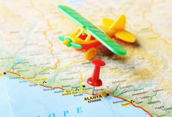 Alanya ,Turkey map flight - Stock Image - Everypixel