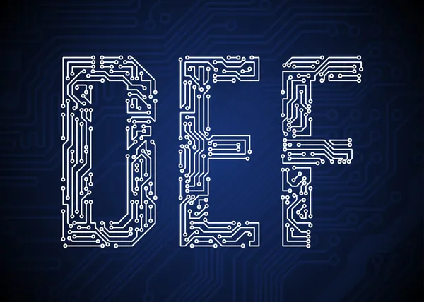 Circuit board letters Stock Vector Image by ©vtorous #13475849