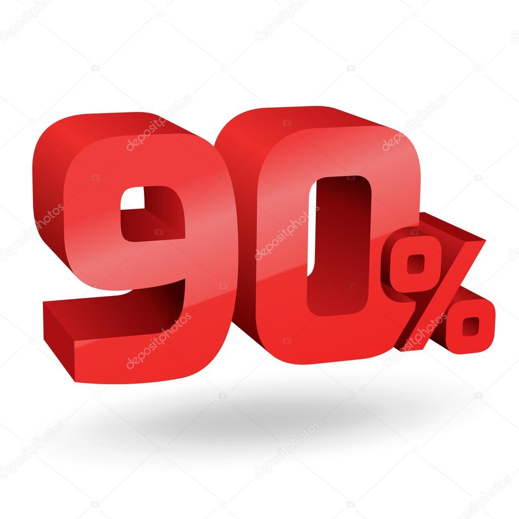 90 percent illustration Stock Vector Image by ©vtorous #32846163