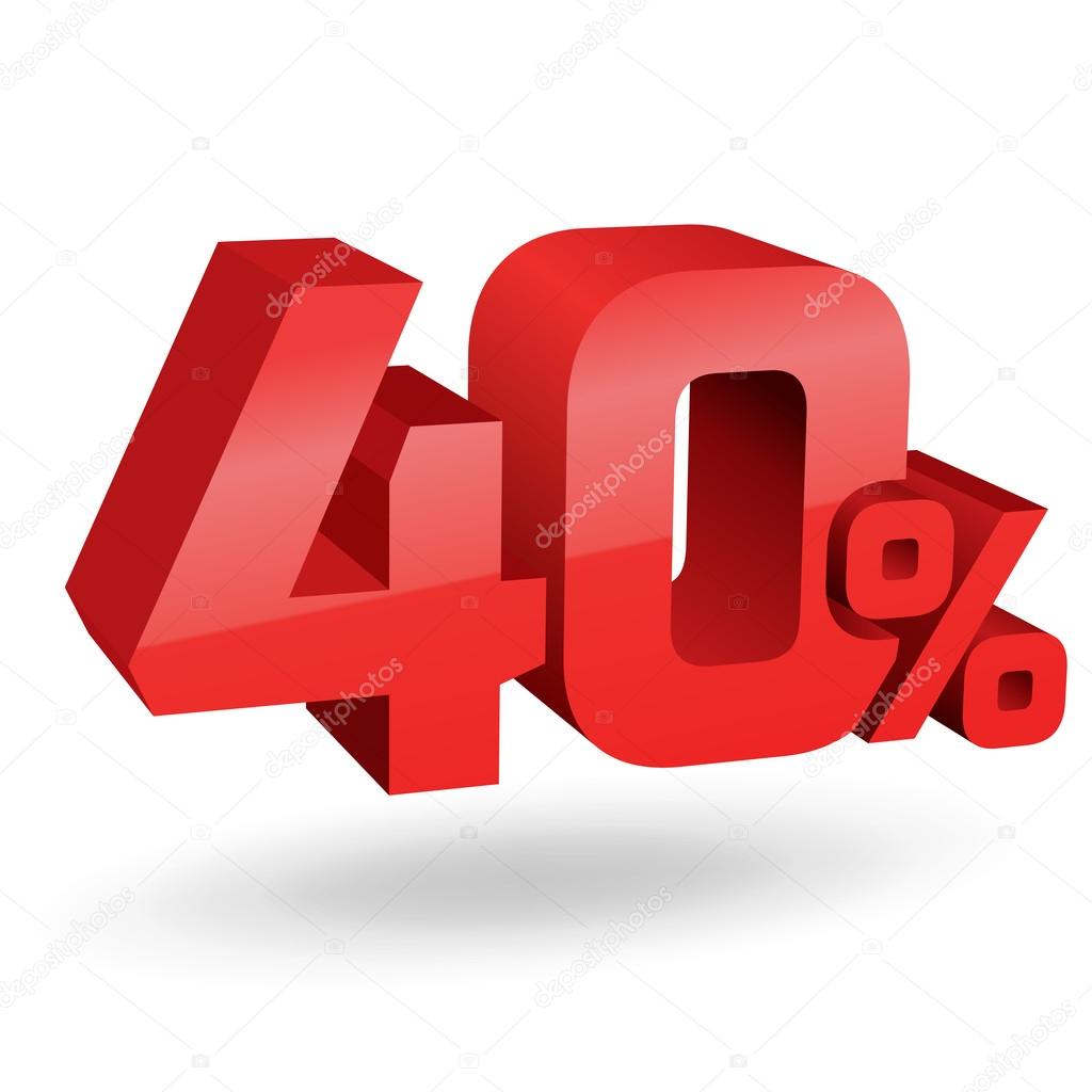 40 percent illustration Stock Vector by ©vtorous 32846175