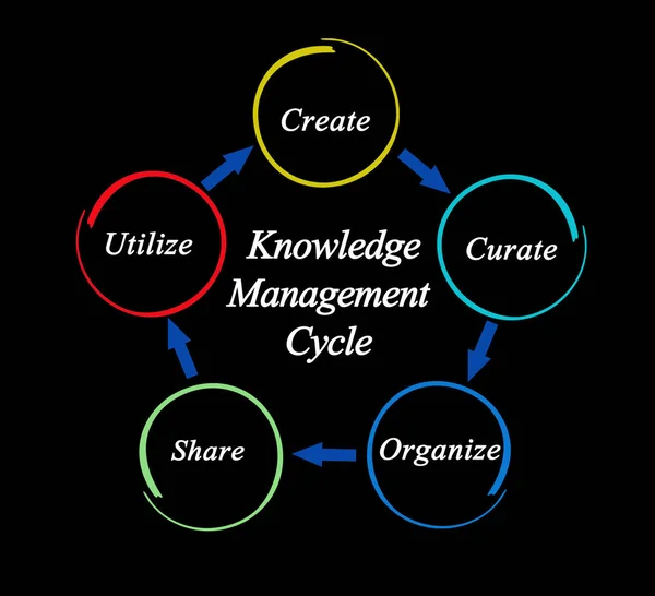Diagram of knowledge management — Stock Photo © vaeenma #97492594