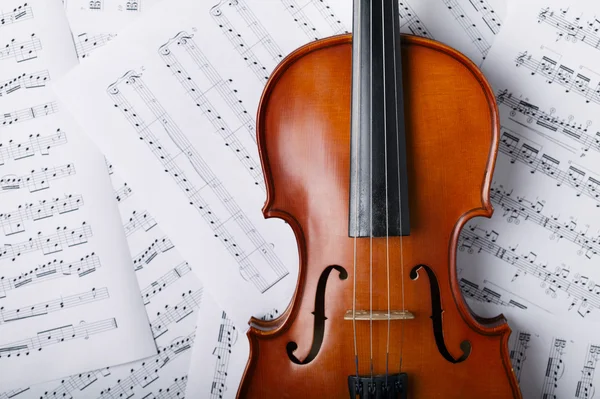 Violin on an notes background Stock Photo by ©ababaka 41614291