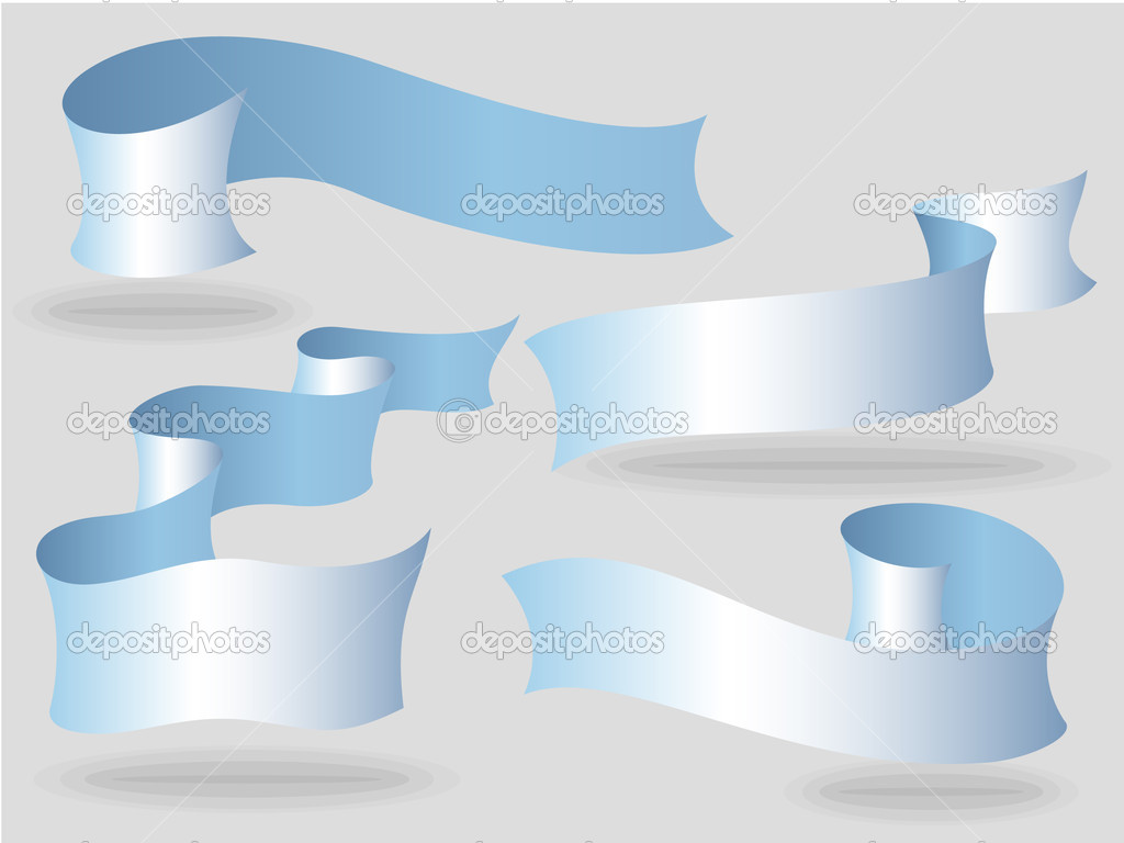 Blue ribbon Stock Vector by ©OlgaTropinina 12636378