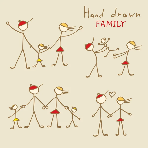 Hand drawing family Stock Photos, Royalty Free Hand drawing family ...