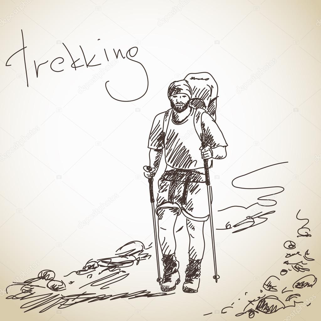 Man with backpack Stock Vector Image by ©OlgaTropinina #41449693