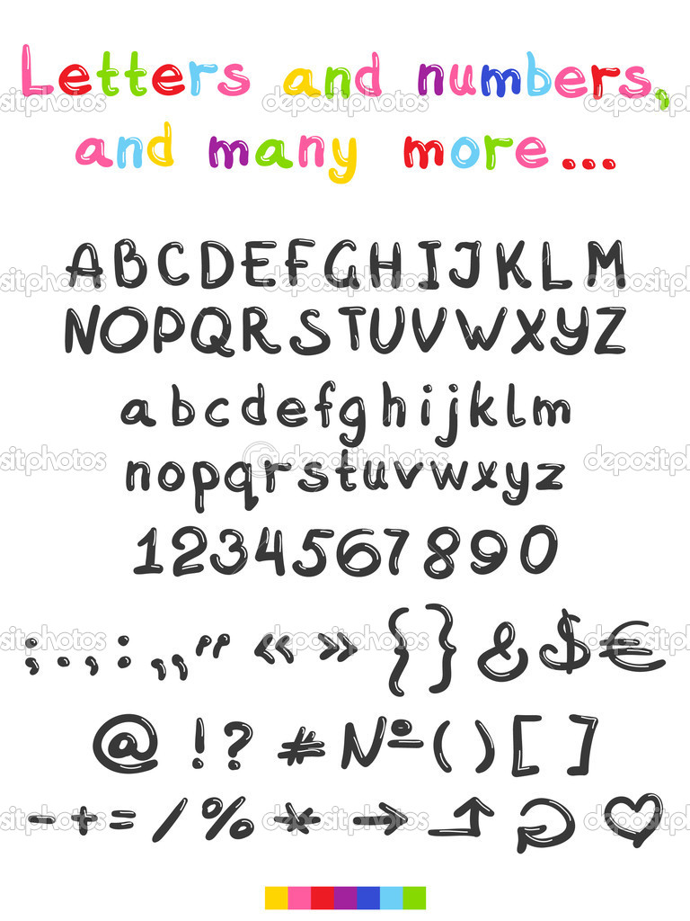 Letters and numbers Stock Vector by ©OlgaTropinina 41449869