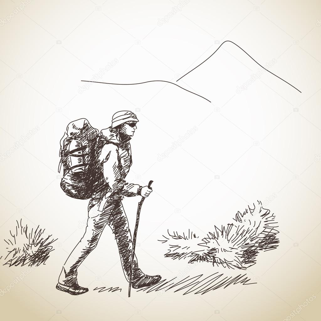 Vector woman trekking Stock Illustration by ©OlgaTropinina #46060343 Vector woman trekking Stock Illustration by ©OlgaTropinina #46060343