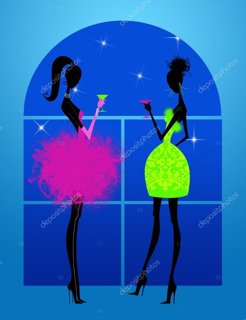 Girls' Night Out Stock Illustration by ©ponytail1414 #37090839