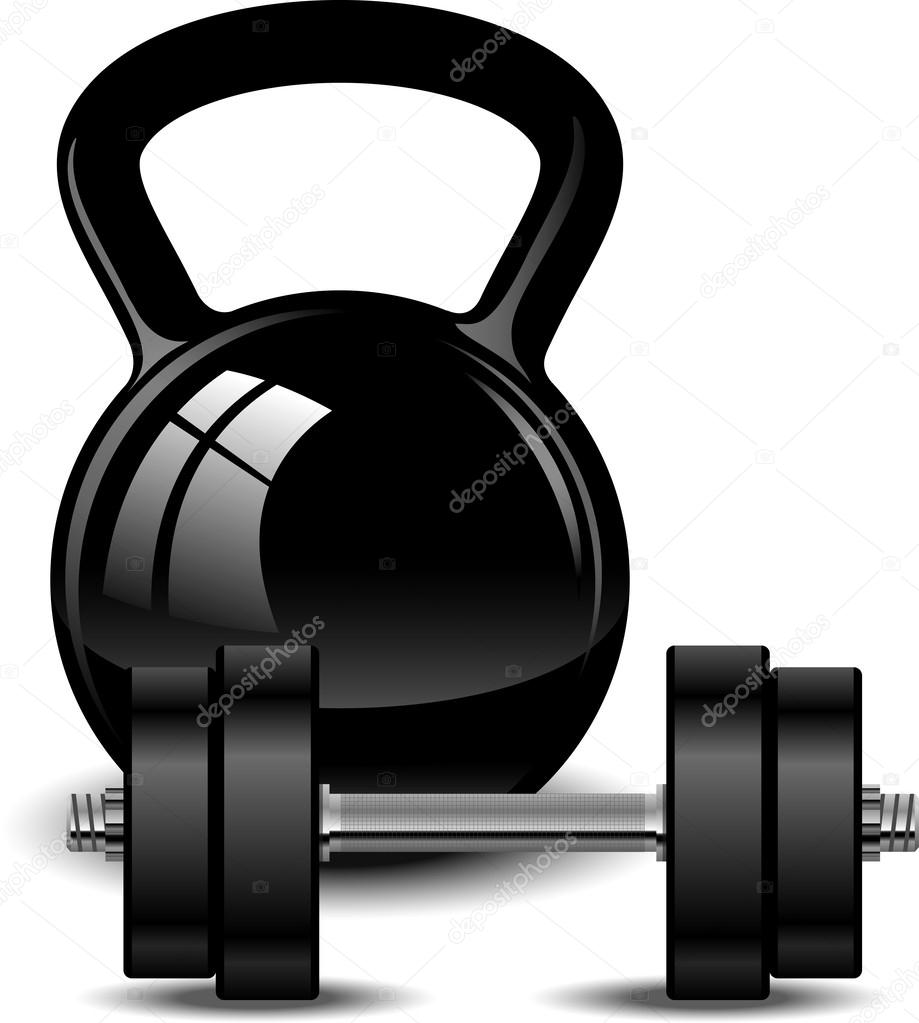Kettlebell and dumbbell ⬇ Vector Image by © jara3000 | Vector Stock ...