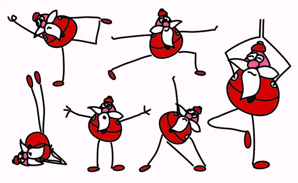 Santa and yoga Vector Art Stock Images | Depositphotos