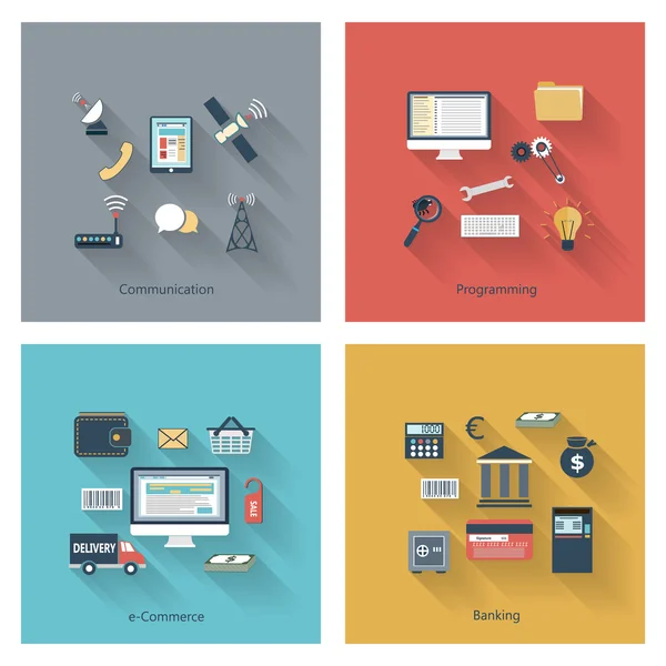Set of modern concepts in flat design Stock Vector Image by ©L_amica ...