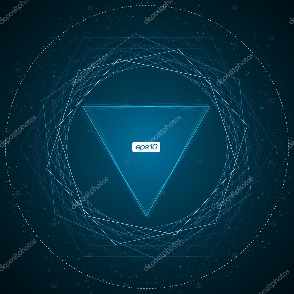 Blue Triangle Abstract Lines Background — Stock Vector © hunthomas ...
