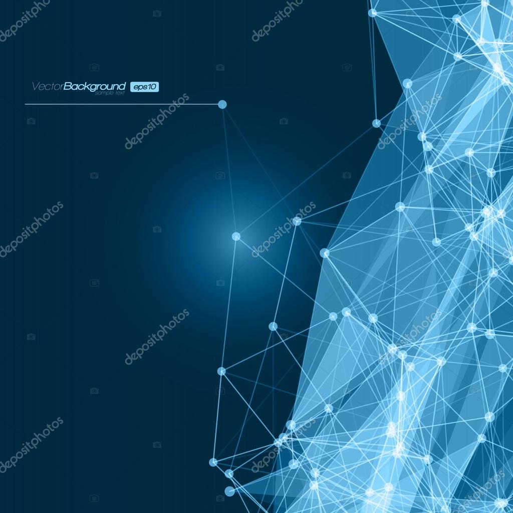 Futuristic Abstract Blue Modern Network Background. Vector Illustration ...