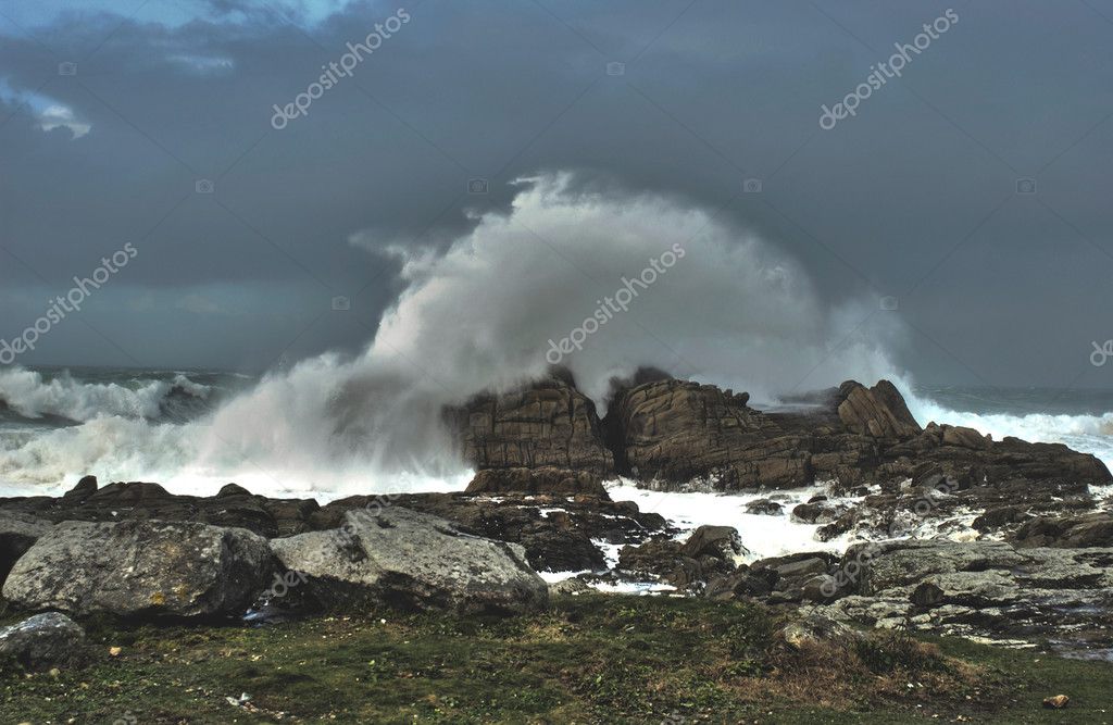 Storm giant sea wave Stock Photo by ©R.Studio 47191119