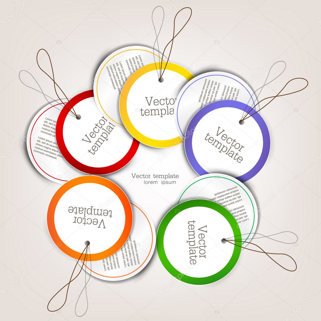 Set of bubbles, stickers, labels, tags. Vector template Stock Vector by ...