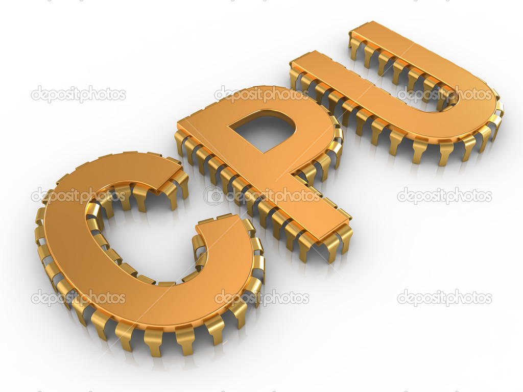 Letras de CPU como chips de computadoras — Foto de stock © aleksan ...