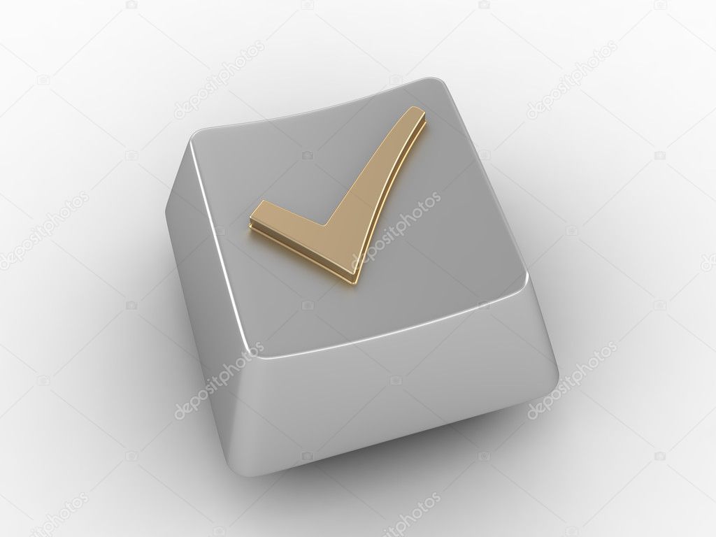 Teclado con signo de marca de verificación 2023