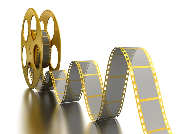 Gold film reel Stock Photo by ©panama555 31778237